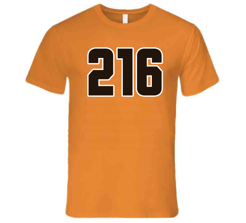 Area Code 216 Cleveland Football Fan V2 T Shirt – theLandTshirts
